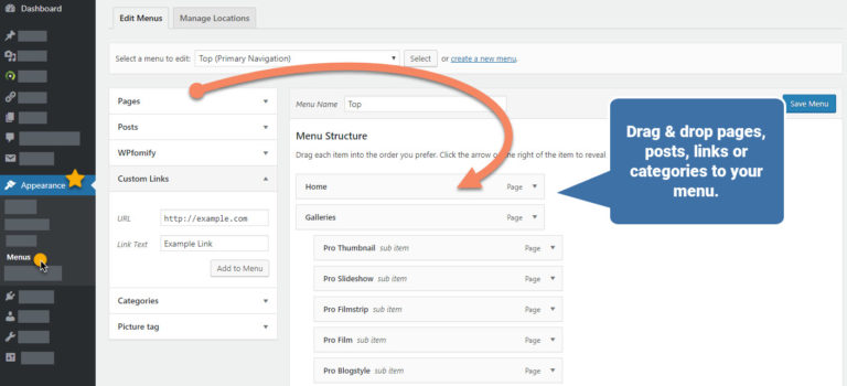 Default Menus & Custom Menus: Overview